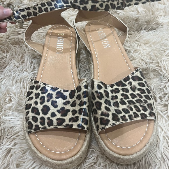 Shoes | Leopard Print Sandals | Poshmark